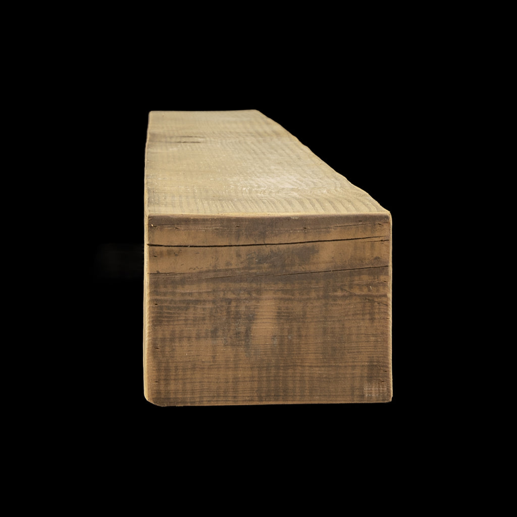 Rough Sawn Wood Box Beam Mantel - Rustic Fireplace Mantel - 6.5" x 8.5 ...